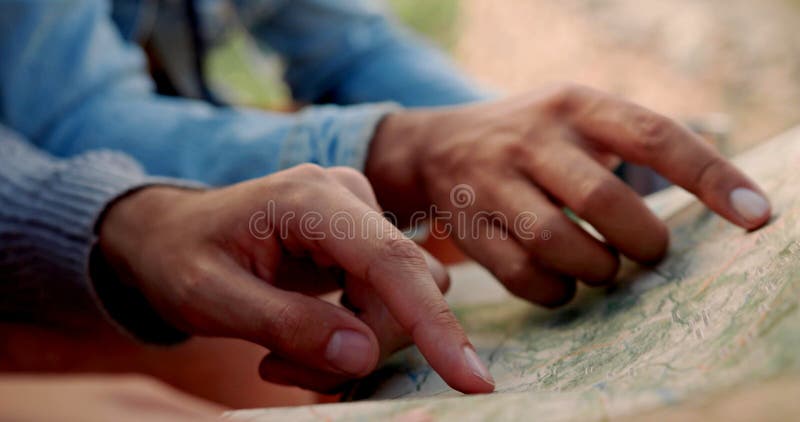 Hands of Men Who are Reading a Map Stock Image - Image of male, people ...