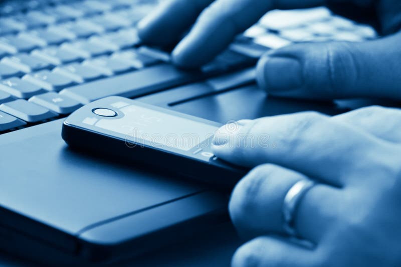 Hands with mobile phone stock image. Image of business - 9293465