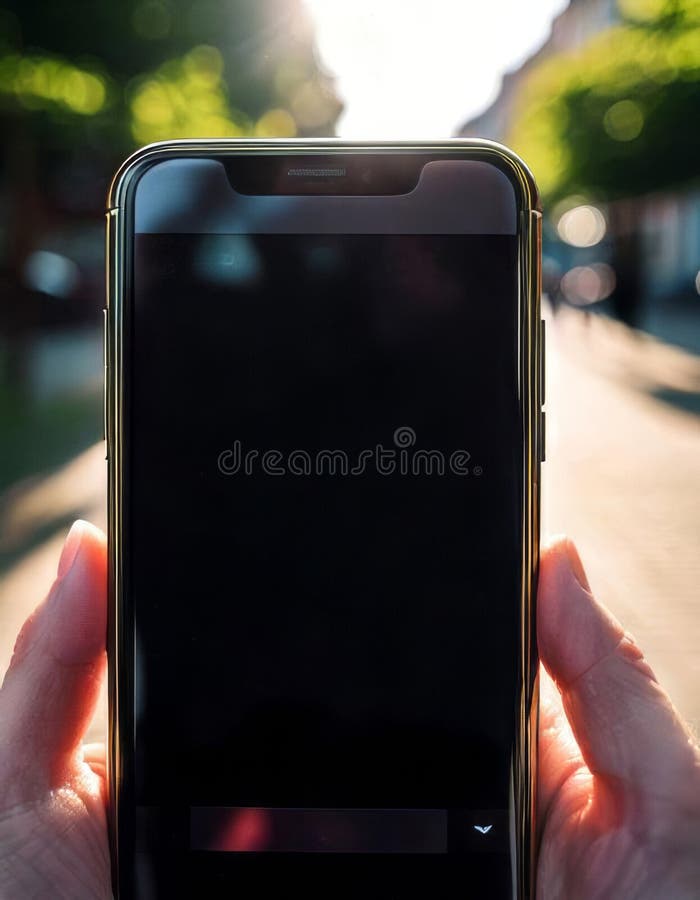 Hands with Mobile Phone Close-up Stock Illustration - Illustration of ...