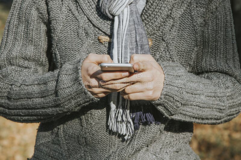 Hands with mobile phone stock image. Image of phone, cell - 85806939