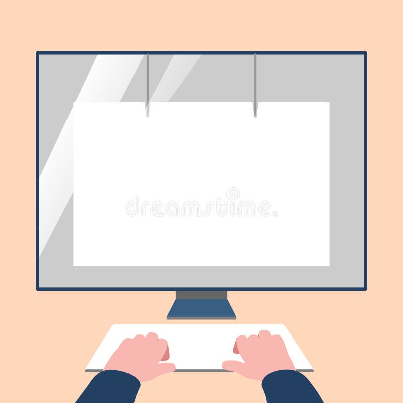 Front Facing Desktop Computer Monitor Stock Illustrations – 14 Front ...