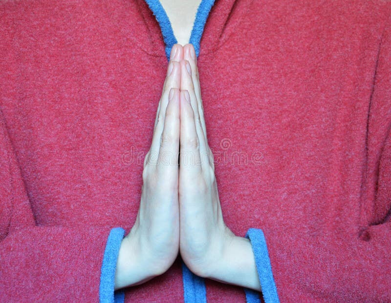 The Hands of a Monk, Folded in a Prayer Posture Stock Photo - Image of ...