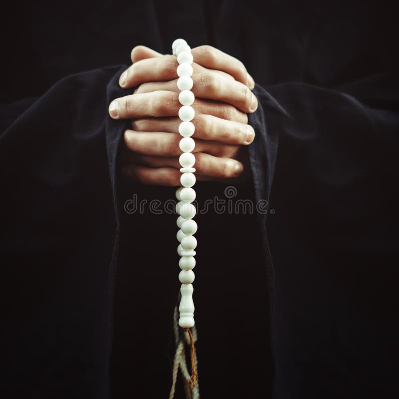 The Hands of a Monk with a Rosary Stock Photo - Image of meditating ...