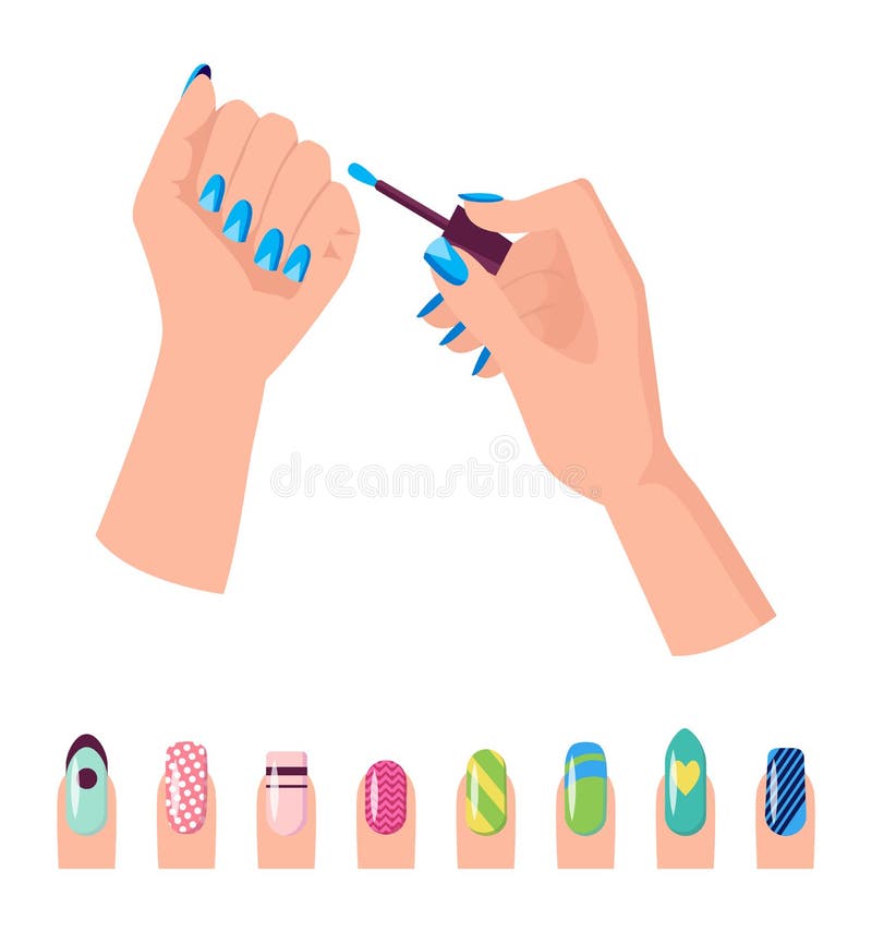 Template Fingernails Stock Illustrations – 216 Template Fingernails ...
