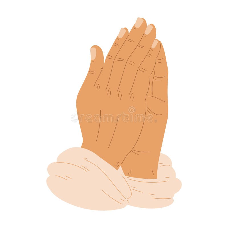 Hands Namaste Greeting Culture Stock Illustration - Illustration of ...