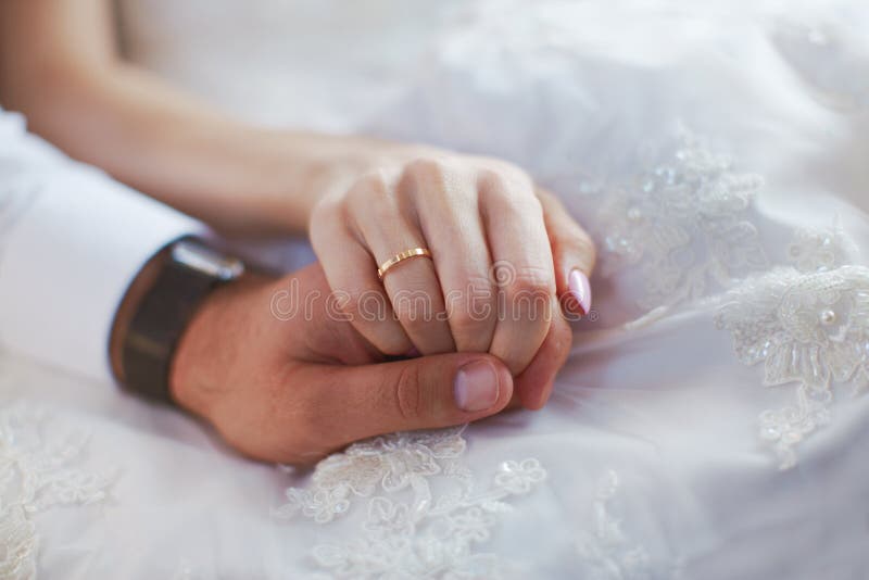 Hands on New Married Couple Stock Photo - Image of married, wife: 178100372