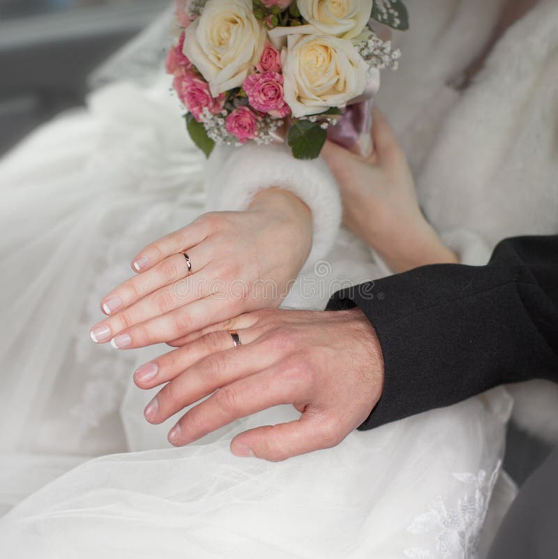 Hands of newly wedded stock image. Image of holiday, celebration - 37036197