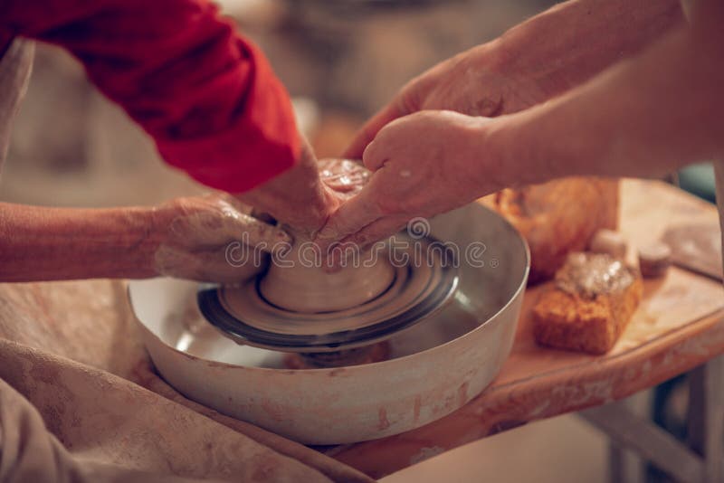 Hands of Nice Hard Working Creative People Stock Image - Image of ...