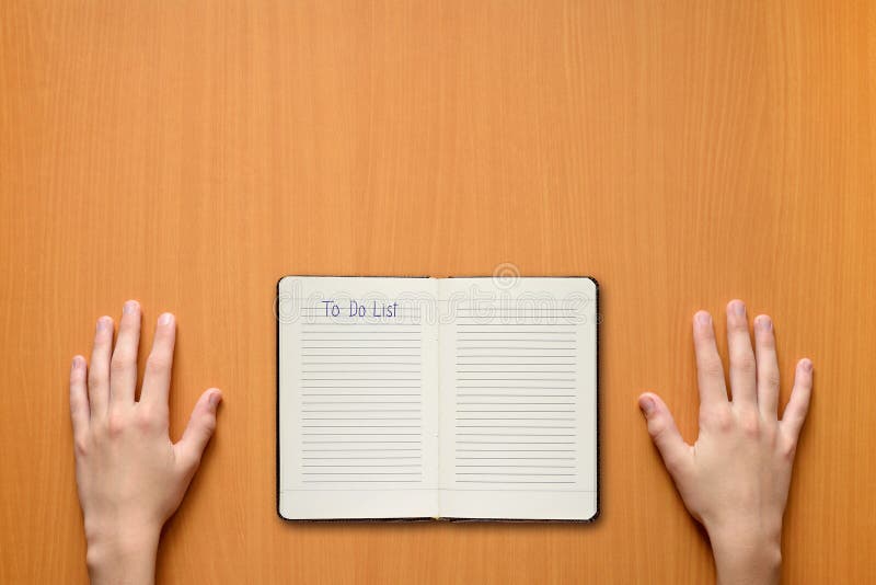 Hands and Notepad with Title To Do List Stock Image - Image of plan ...