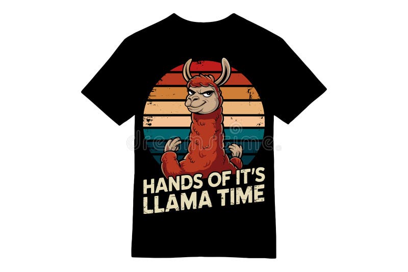 Hands Off, it s Llama Time stock vector. Illustration of confident ...