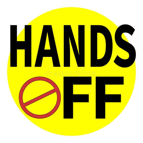 Hands Off Symbol with No Touch Warning Stock Illustration ...