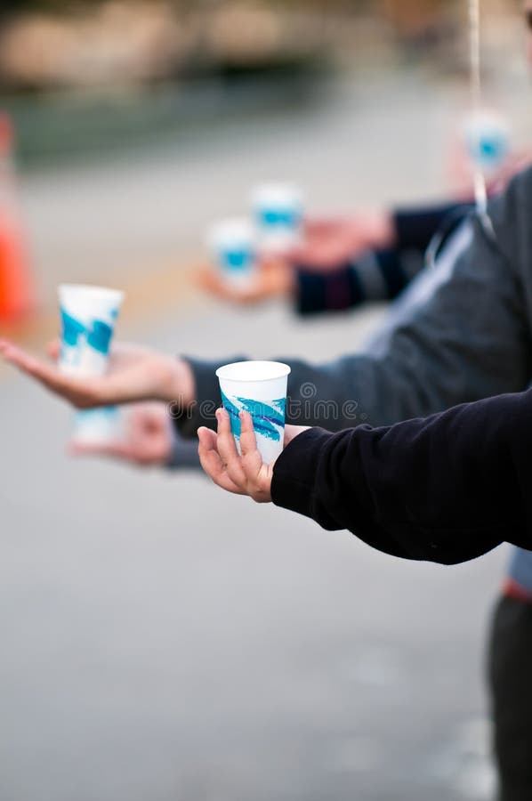Hands offering water stock image. Image of event, copyspace - 18111337