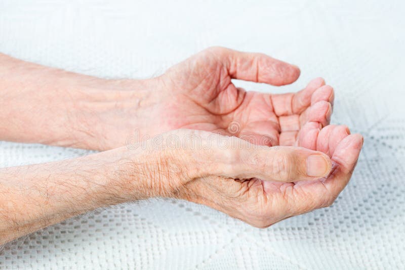 The hands of the old man. stock image. Image of male - 27990881