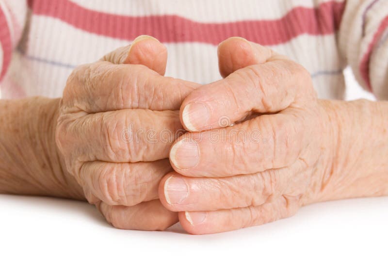 Two Senior Citizens Holding Hands Stock Photo - Image of hands ...