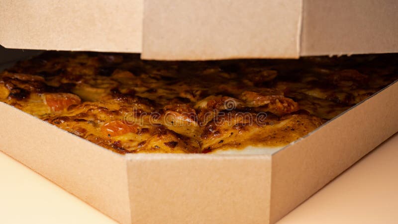 Hands Open Box with Mozzarella Cheese Pizza, Delivery Pizza Stock Image ...