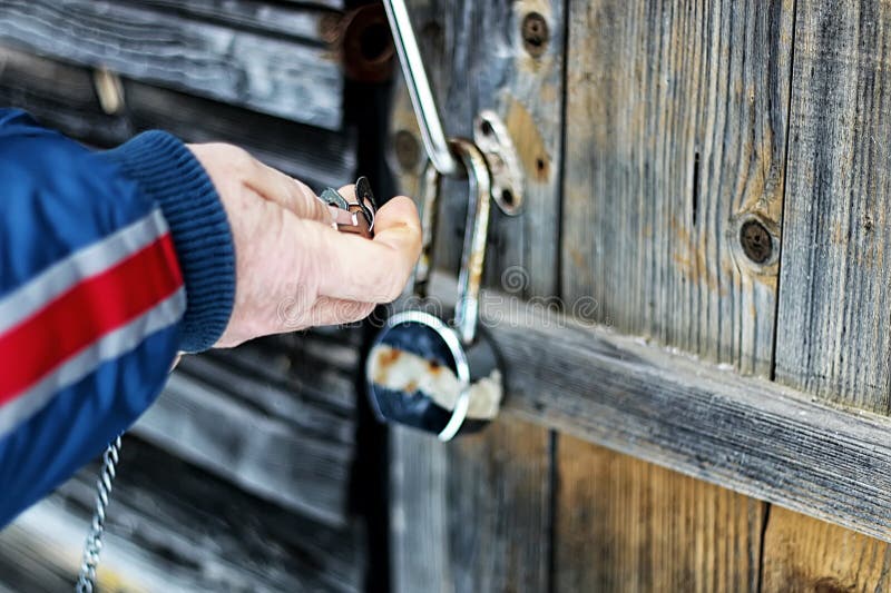 Hands open padlock stock image. Image of home, holding - 90031045
