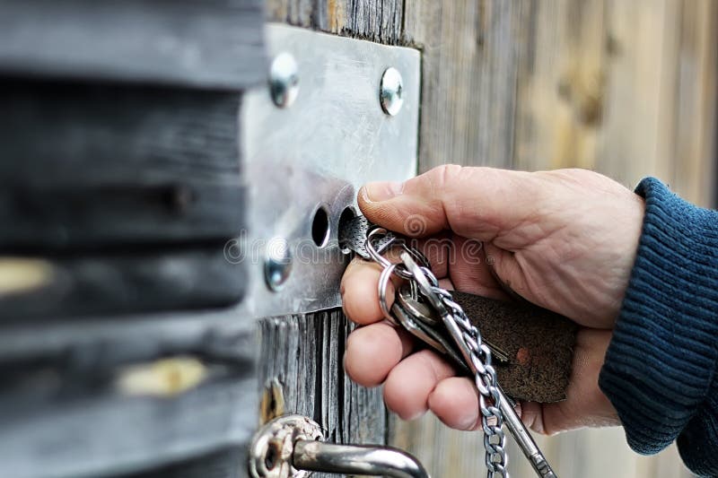 Hands open padlock stock image. Image of home, holding - 90031045