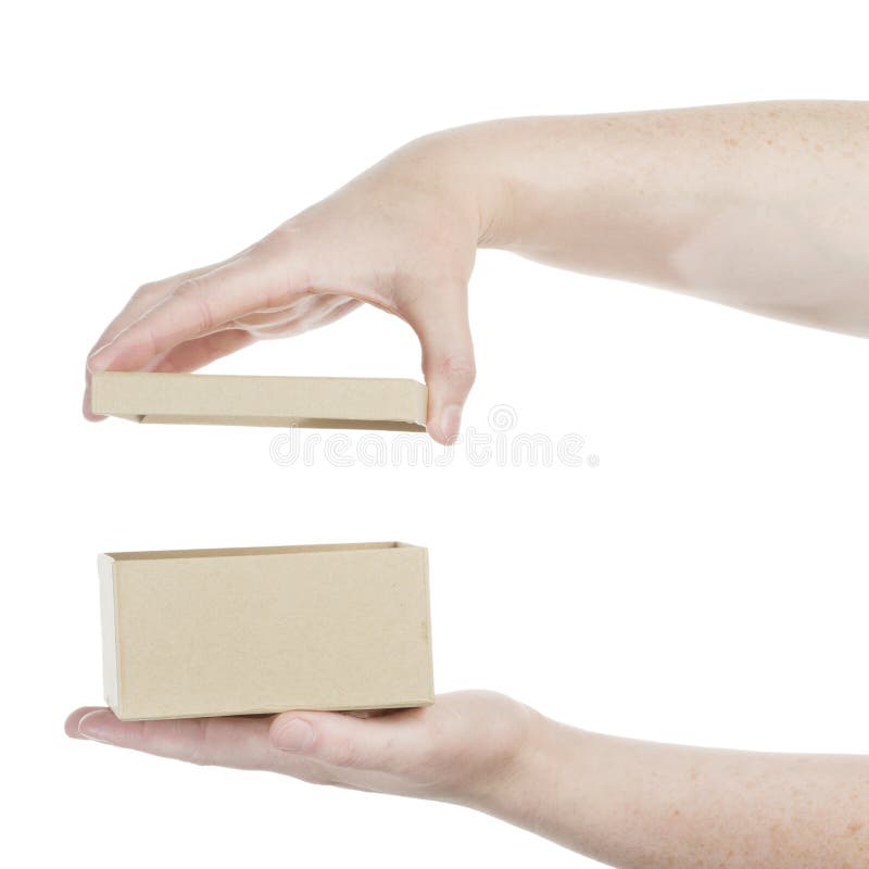 Hands Opening Cardboard Box Stock Photo - Image of body, holding: 33673942