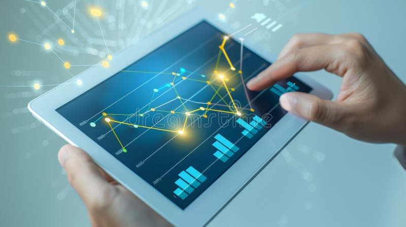 The Interactive Data Analysis.. AI Generated Stock Photo - Image of analysis, digital: 373202070