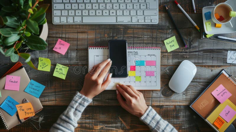 The Organized Work Desk.AI Generated Image Stock Image - Image of ...