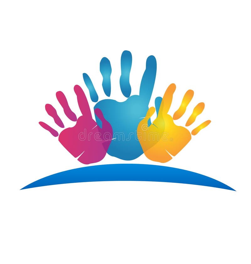 Hands logo stock vector. Illustration of friendship, care - 25130288