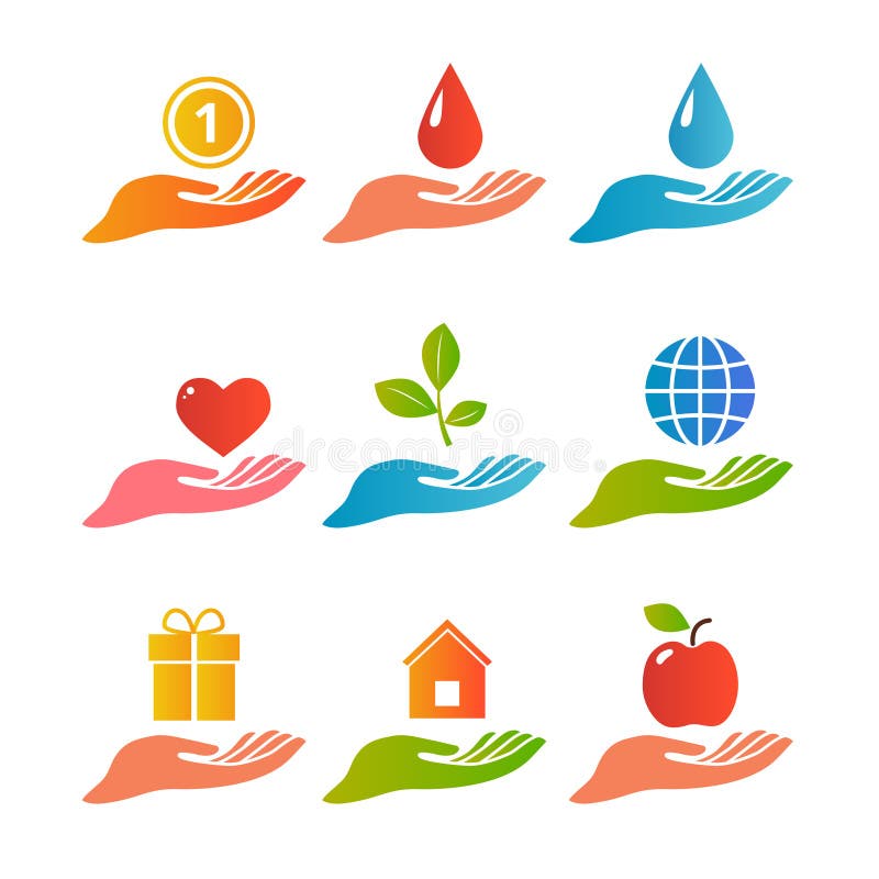 Protecting hands Logo stock vector. Illustration of heart - 14069945