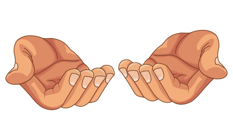 Hands with Palms Open Offering Cartoon Isolated Stock Vector ...