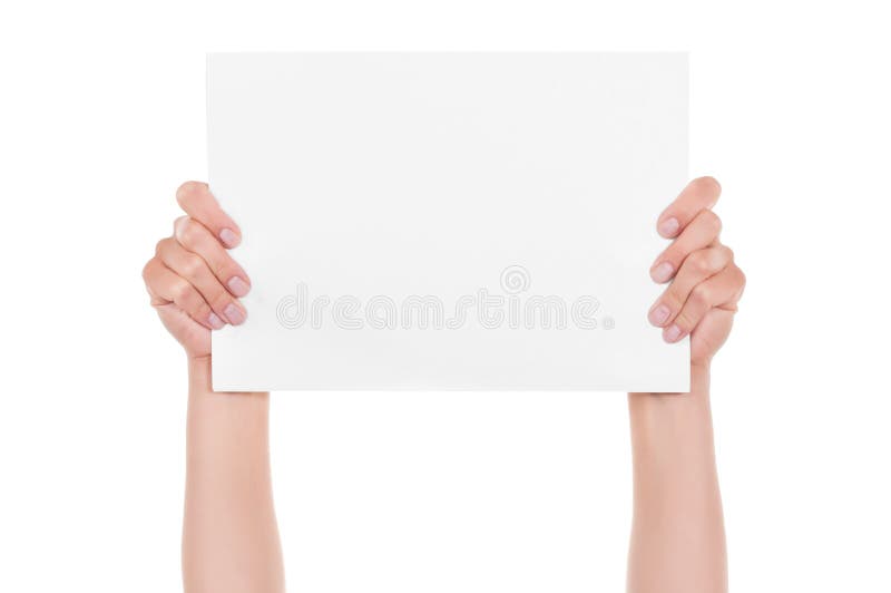 Hands holding sign stock image. Image of hand, white, message - 1156883