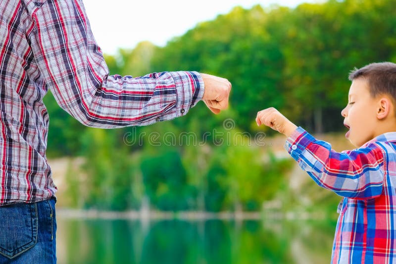 A Hands of Parent and Child in Nature in the Park Travel Stock Image ...