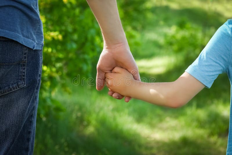 Hands Parent and Child Walking Stock Photo - Image of friendship ...