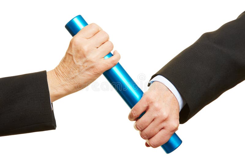 Hands at Baton Handing Over Stock Photo - Image of cutout, partnership ...