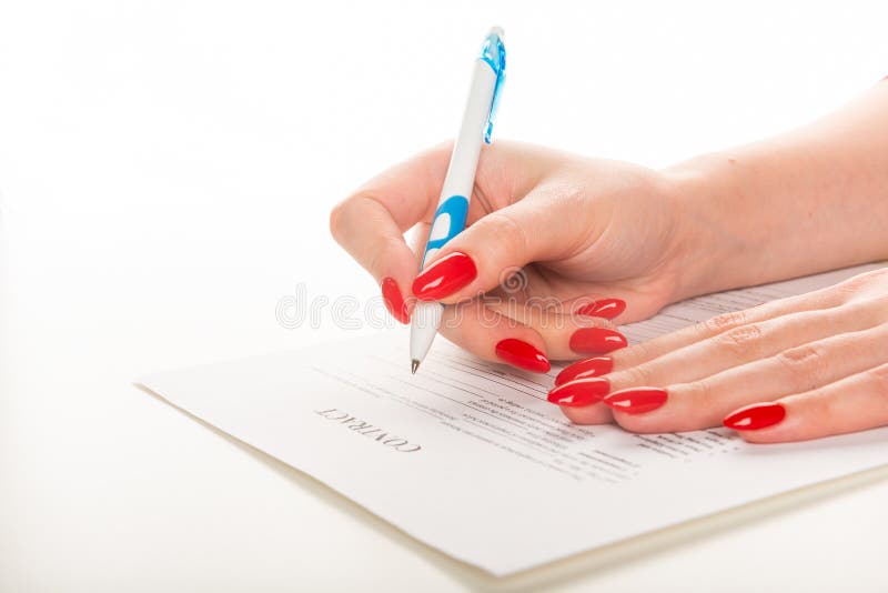 Red Pen for Signing Document and Ukrainian International Passport .T ...