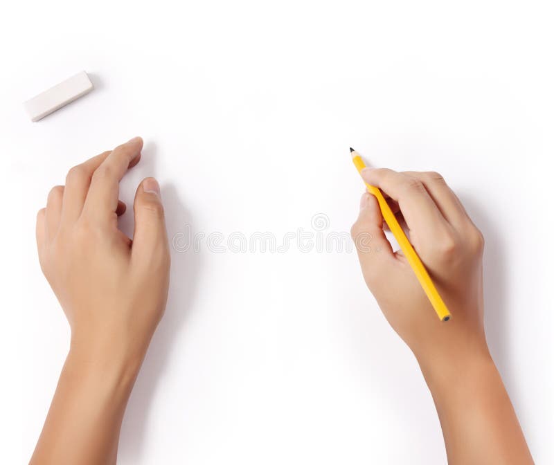 Hands with pencil stock photo. Image of calligraphy, holding - 28458504