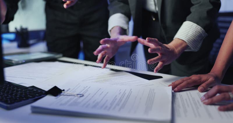 Hands, People and Documents with Planning, Business and Teamwork with ...