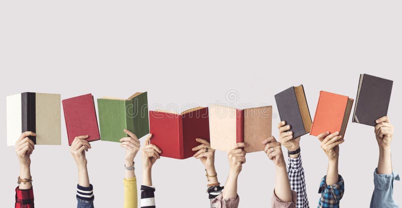 The Hands of People Hold Books Stock Photo - Image of studying, study ...