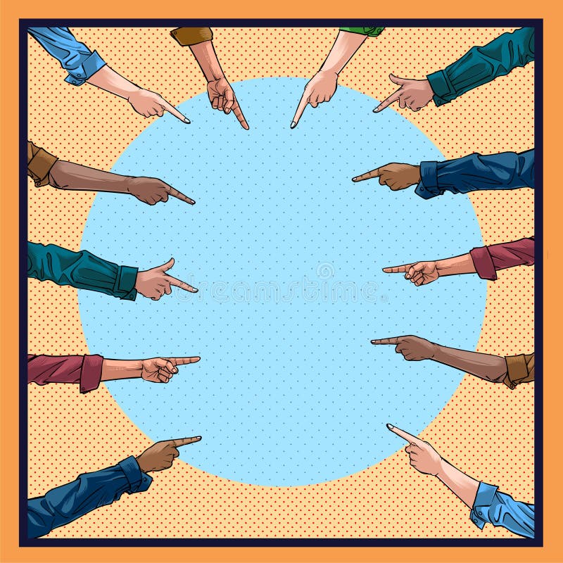 The Hands of People Point To the Same Destination Illustration Vector ...