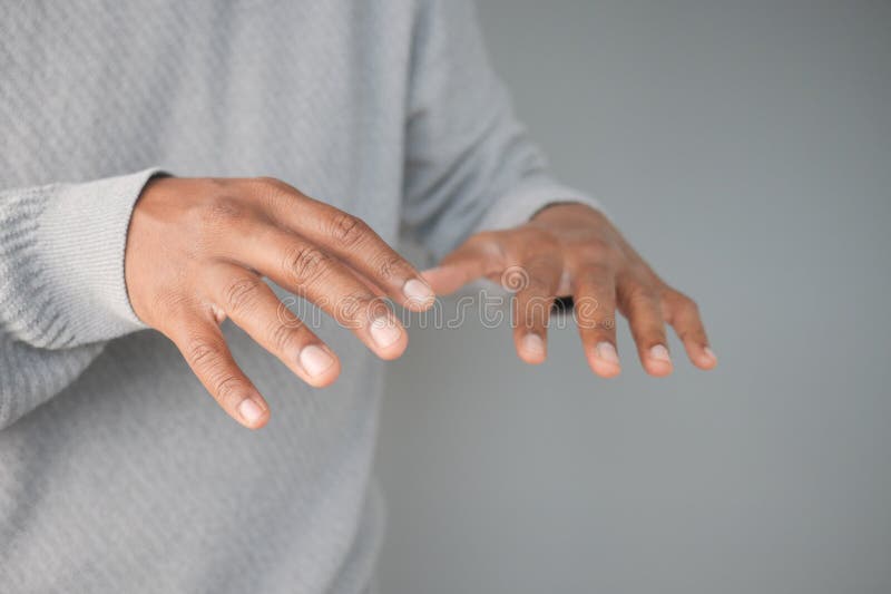 Hands Performing a Creative Gesture in a Minimalist Setting Stock Image ...