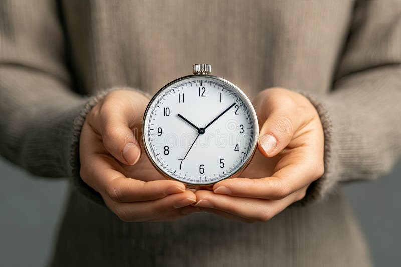 Hands of a Person Holding an Analog Clock As a Concept of the Passage ...