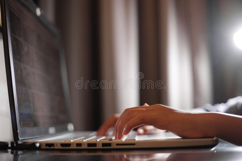 Person Typing on Laptop Keyboard, Businessman Working on Laptop, he is ...