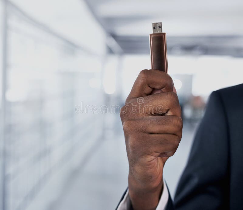 Hands, Person and Usb Stick Technology for Data Transfer, Storage and ...
