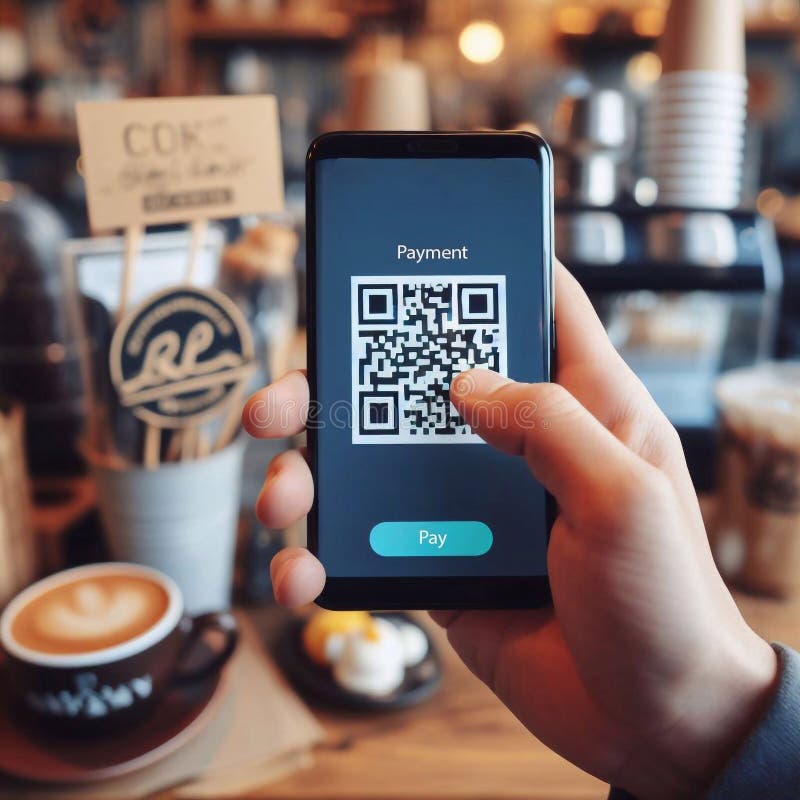 Hands and Phone Close-up, Scanning QR Code on Mobile Phone, Paying in ...