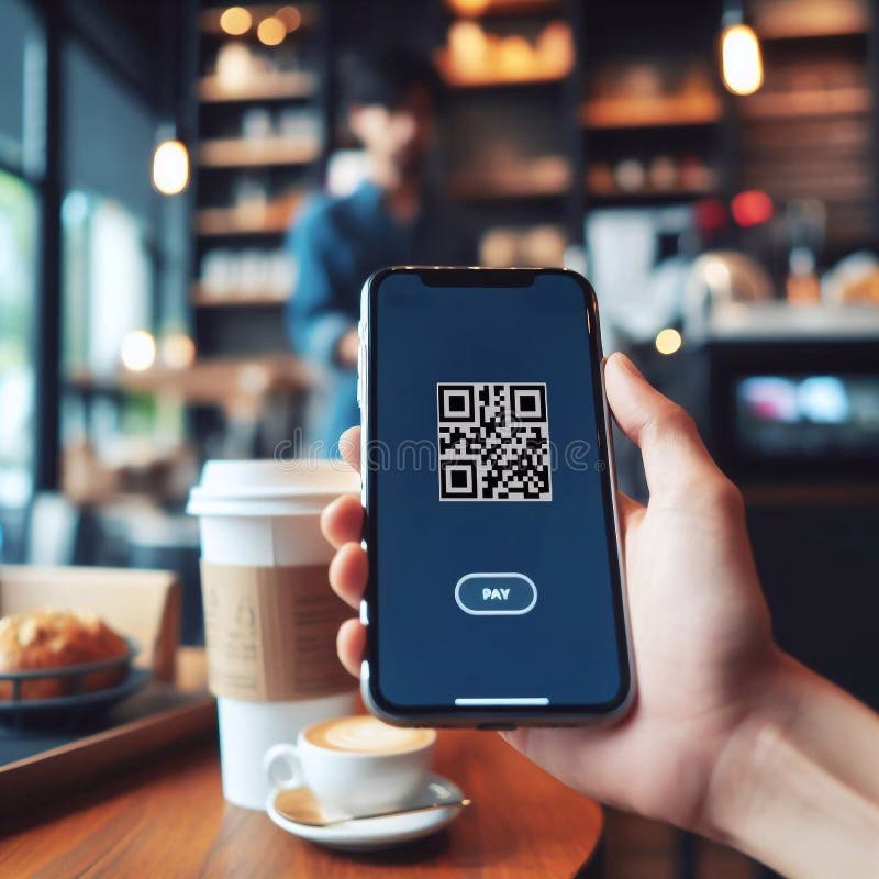 Hands and Phone Close-up, Scanning QR Code on Mobile Phone, Paying in ...