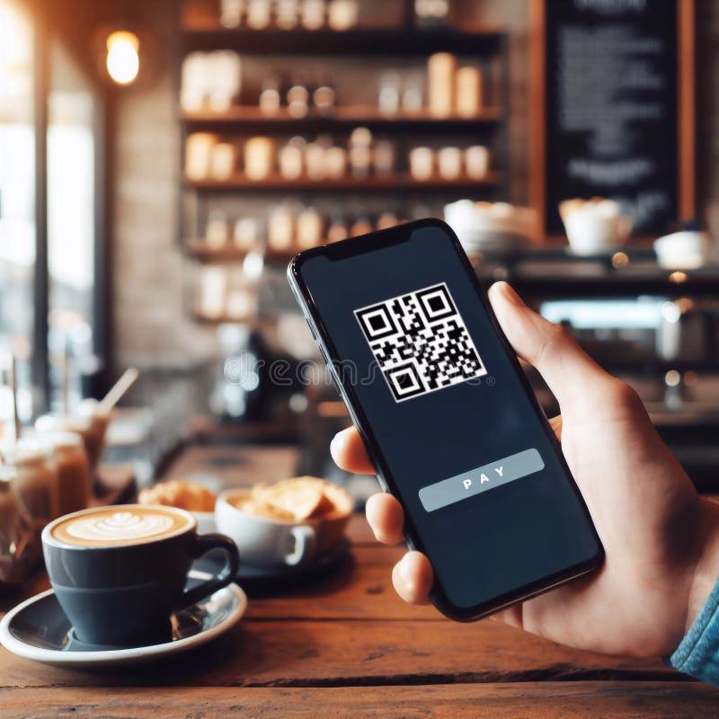 Hands and Phone Close-up, Scanning QR Code on Mobile Phone, Paying in ...