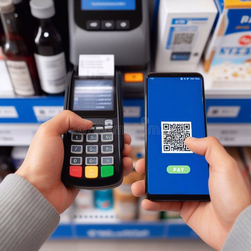 Hands and Phone Close-up, Scanning QR Code on Mobile Phone, Paying in ...