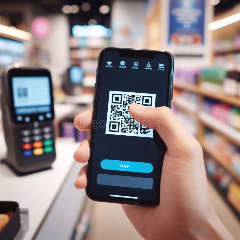 Hands and Phone Close-up, Scanning QR Code on Mobile Phone, Paying in ...