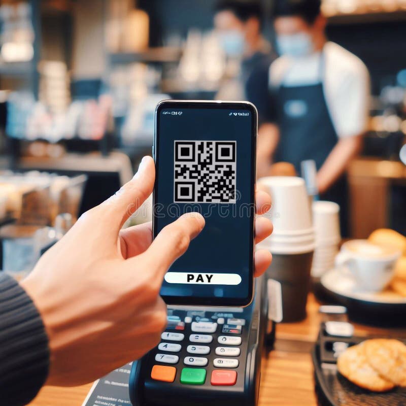 Hands and Phone Close-up, Scanning QR Code on Mobile Phone, Paying in ... Hands and Phone Close-up, Scanning QR Code on Mobile Phone, Paying in ...