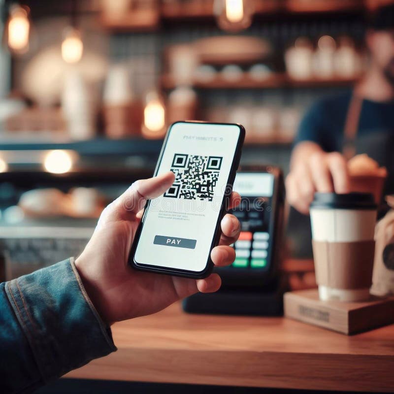 Hands and Phone Close-up, Scanning QR Code on Mobile Phone, Paying in ...