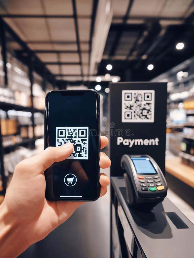 Hands and Phone Close-up, Scanning QR Code on Mobile Phone, Paying in ...