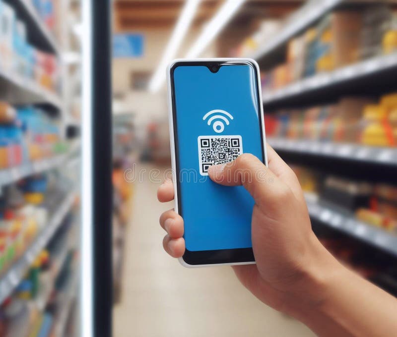 Hands and Phone Close-up, Scanning QR Code on Mobile Phone, Paying in ...