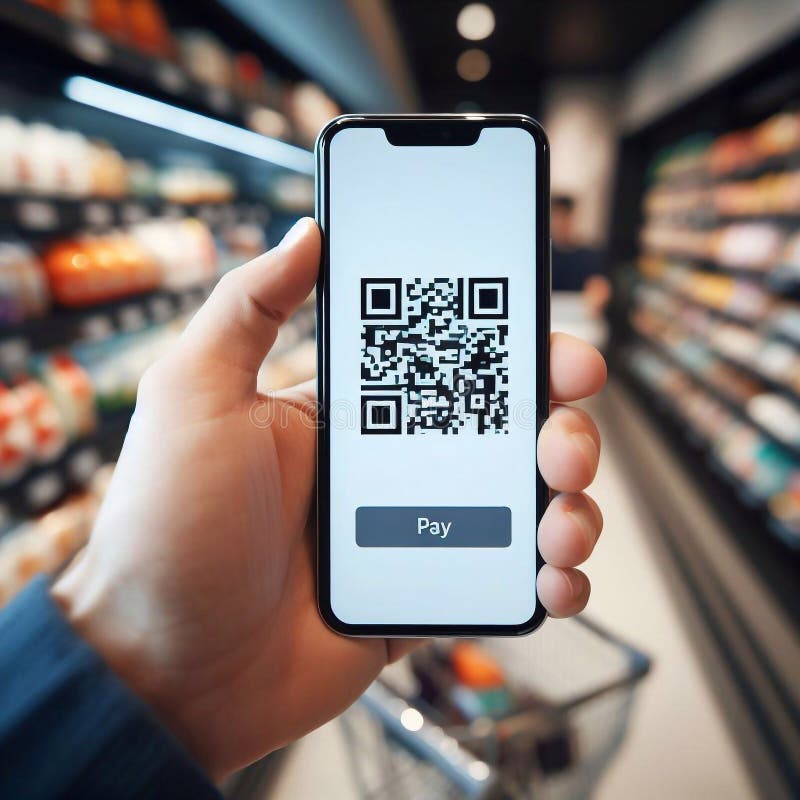 Hands and Phone Close-up, Scanning QR Code on Mobile Phone, Paying in ...